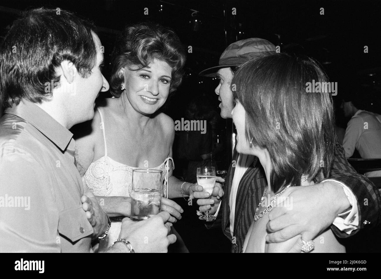 Pat Phoenix and Elton John at the new nightclub Stringfellows in Covent ...