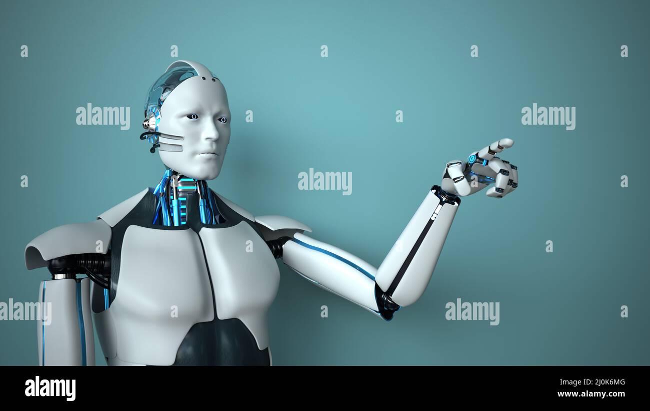 Humanoid Robot Click Stock Photo - Alamy