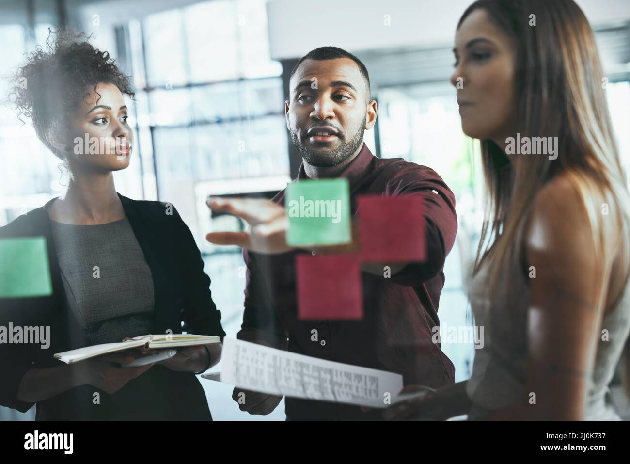 Bringing the project to life with a brainstorming session. Shot of a ...