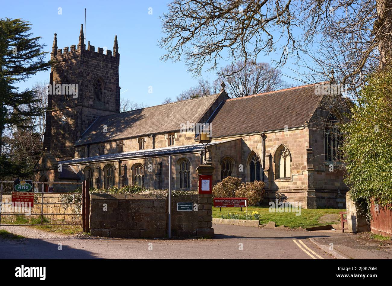 Typical village church in Springtime Stock Photo - Alamy