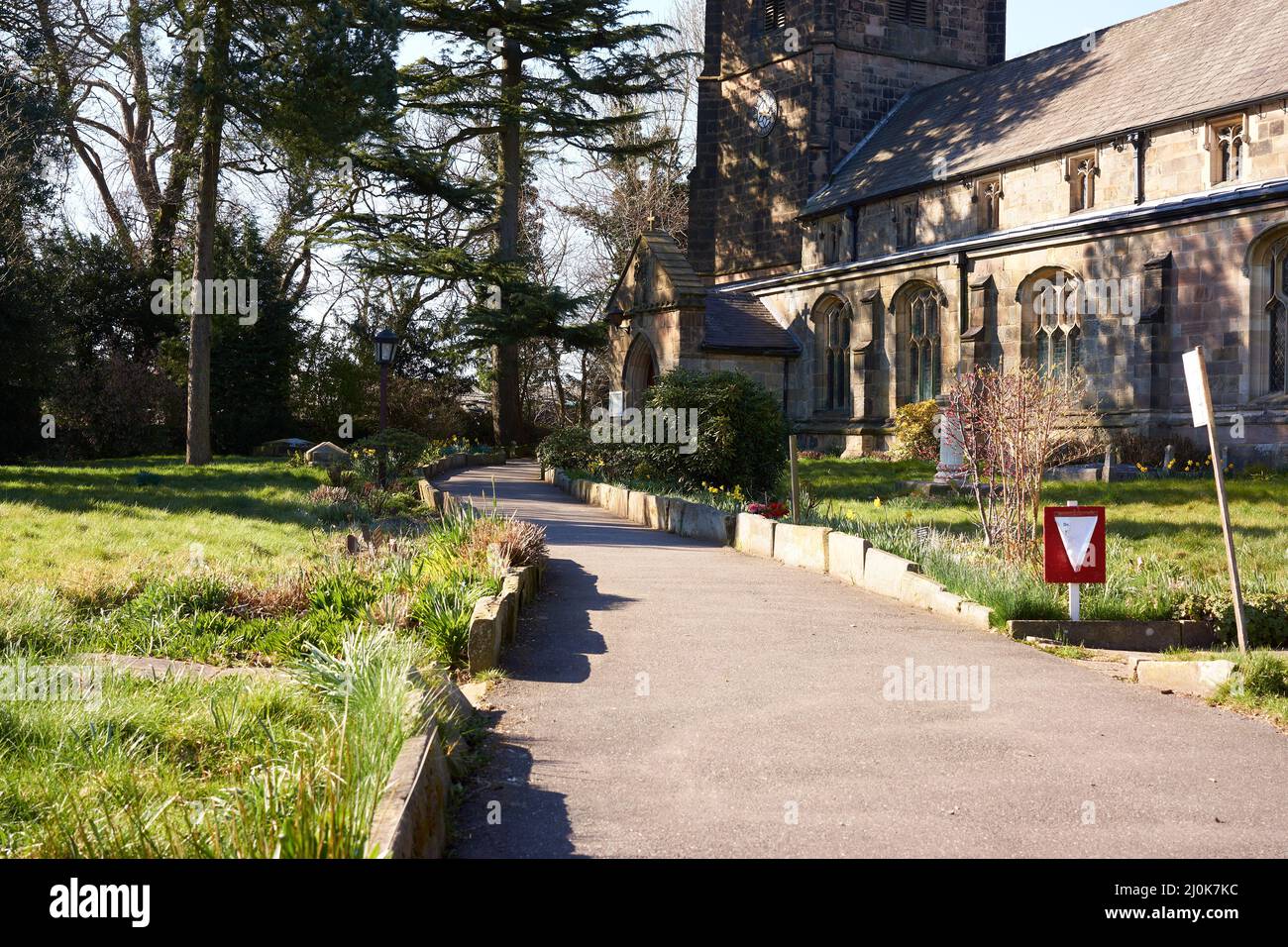 Typical village church in Springtime Stock Photo - Alamy