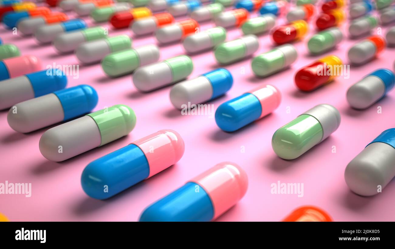 Illustration of capsule pills hi-res stock photography and images - Alamy