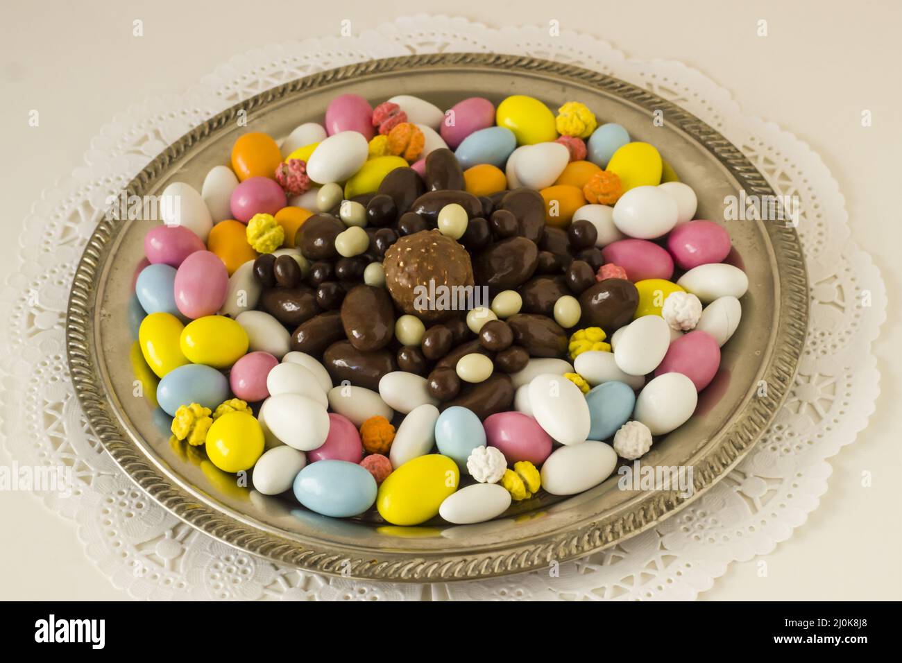 Traditional Turkish Colorful Almond Candies and Chocolates designed in ...