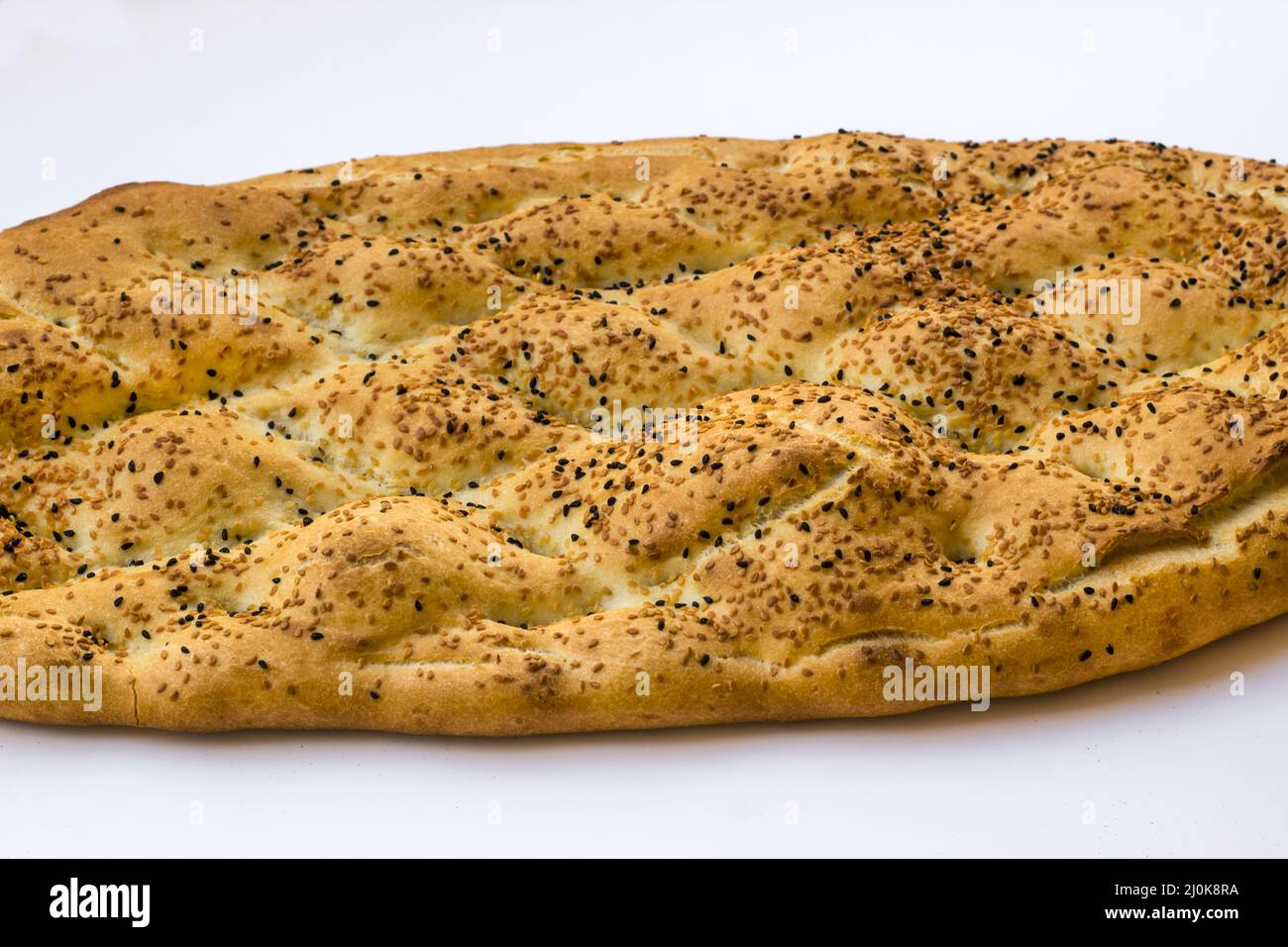 Traditional Turkish Ramadan Bread baked with sesame seeds,black cumin ...