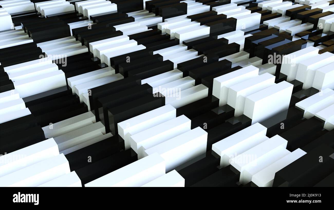 Black and white linear blocks Stock Photo - Alamy