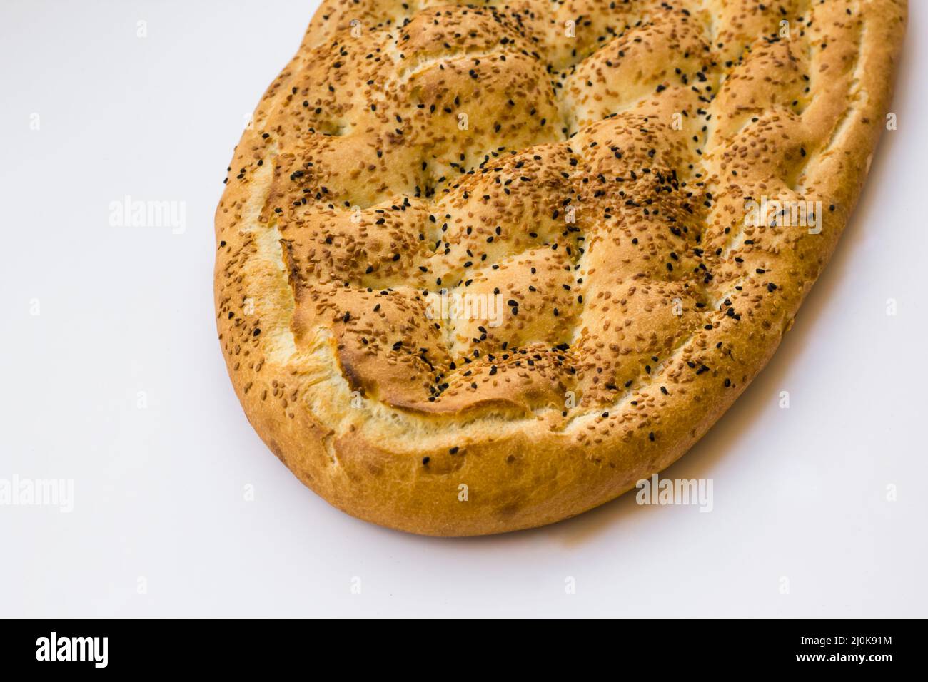 Traditional Turkish Ramadan Bread baked with sesame seeds,black cumin ...