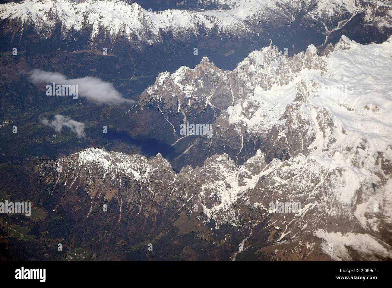 Aerial view of the Italian Alps Stock Photo - Alamy