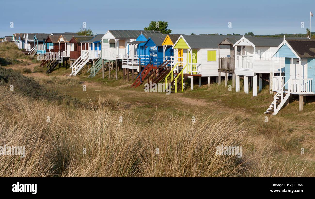 HUNSTANTON, NORFOLK, UK - JUNE 2 : Beach huts at Hunstanton Norfo Stock ...