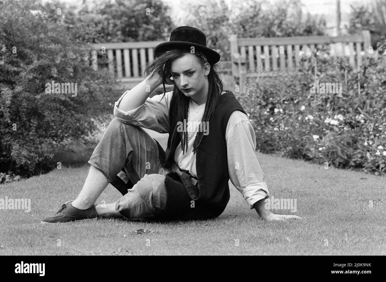 Pop star Boy George of Culture Club group. Pictured after the group ...