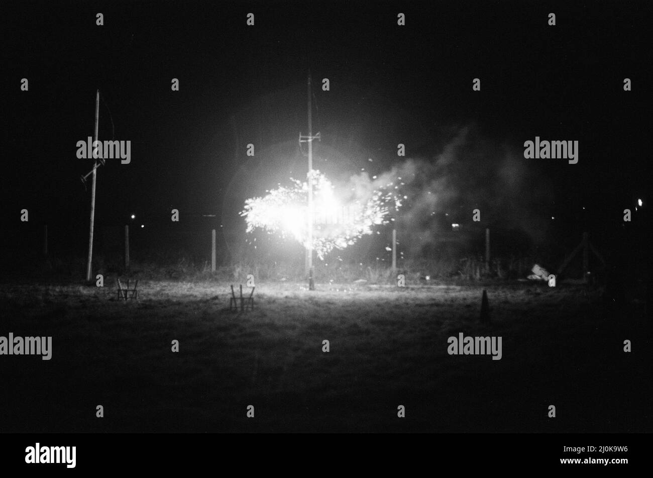 Bonfire Night at Waterloo Meadows park, Reading, Berkshire, November ...