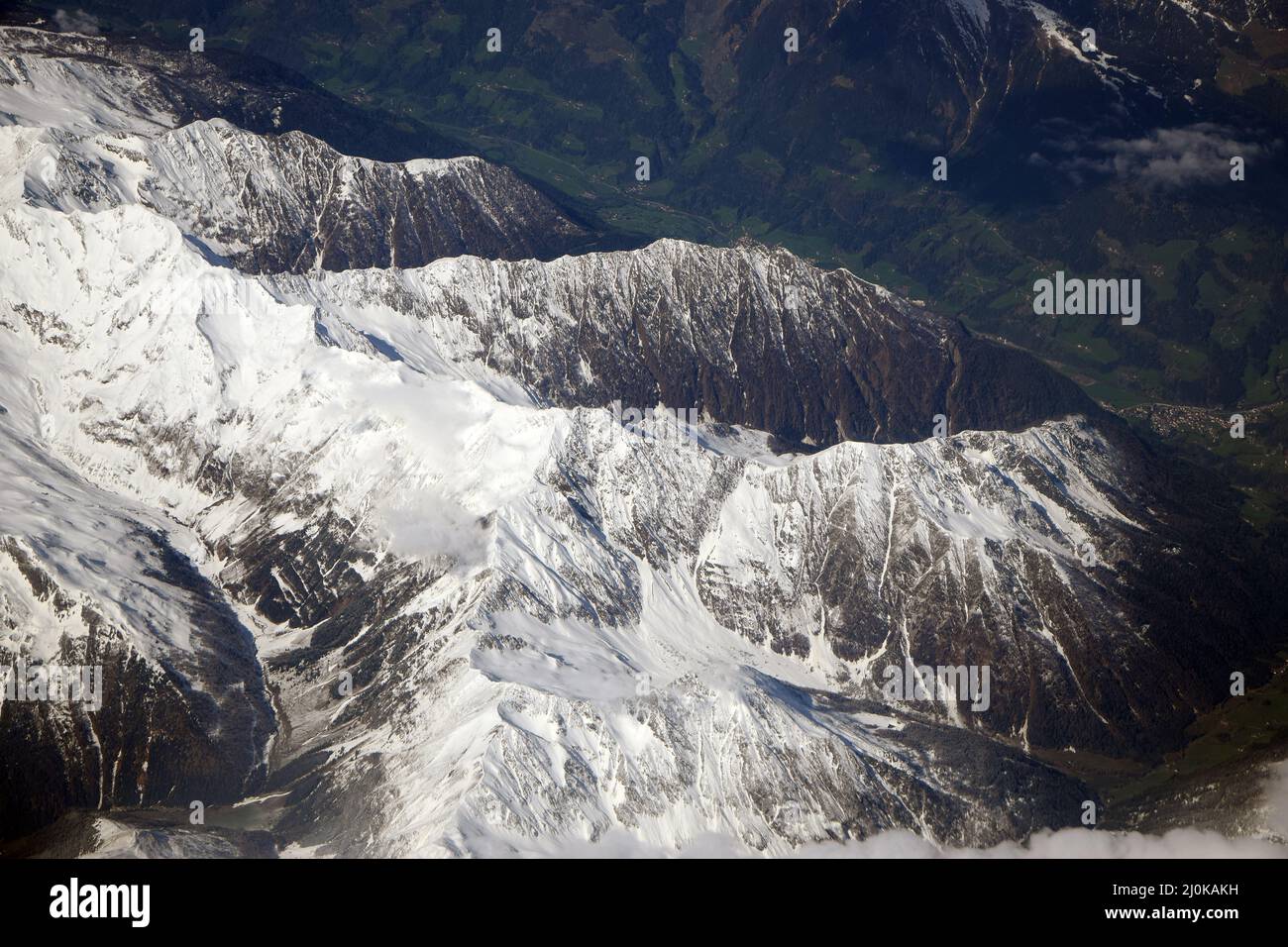 Aerial view of the Alps Stock Photo - Alamy