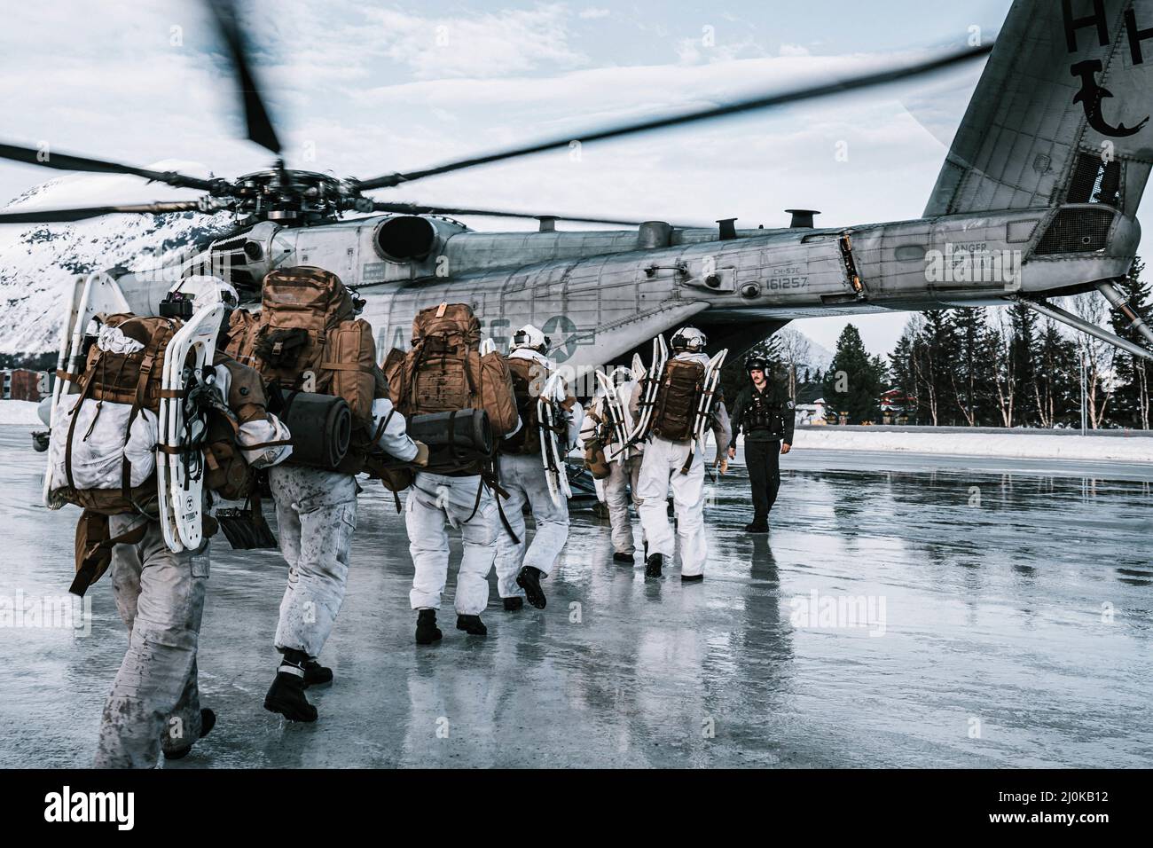Setermoen, Norway. 15 March, 2022. Norwegian soldiers with Armoured ...