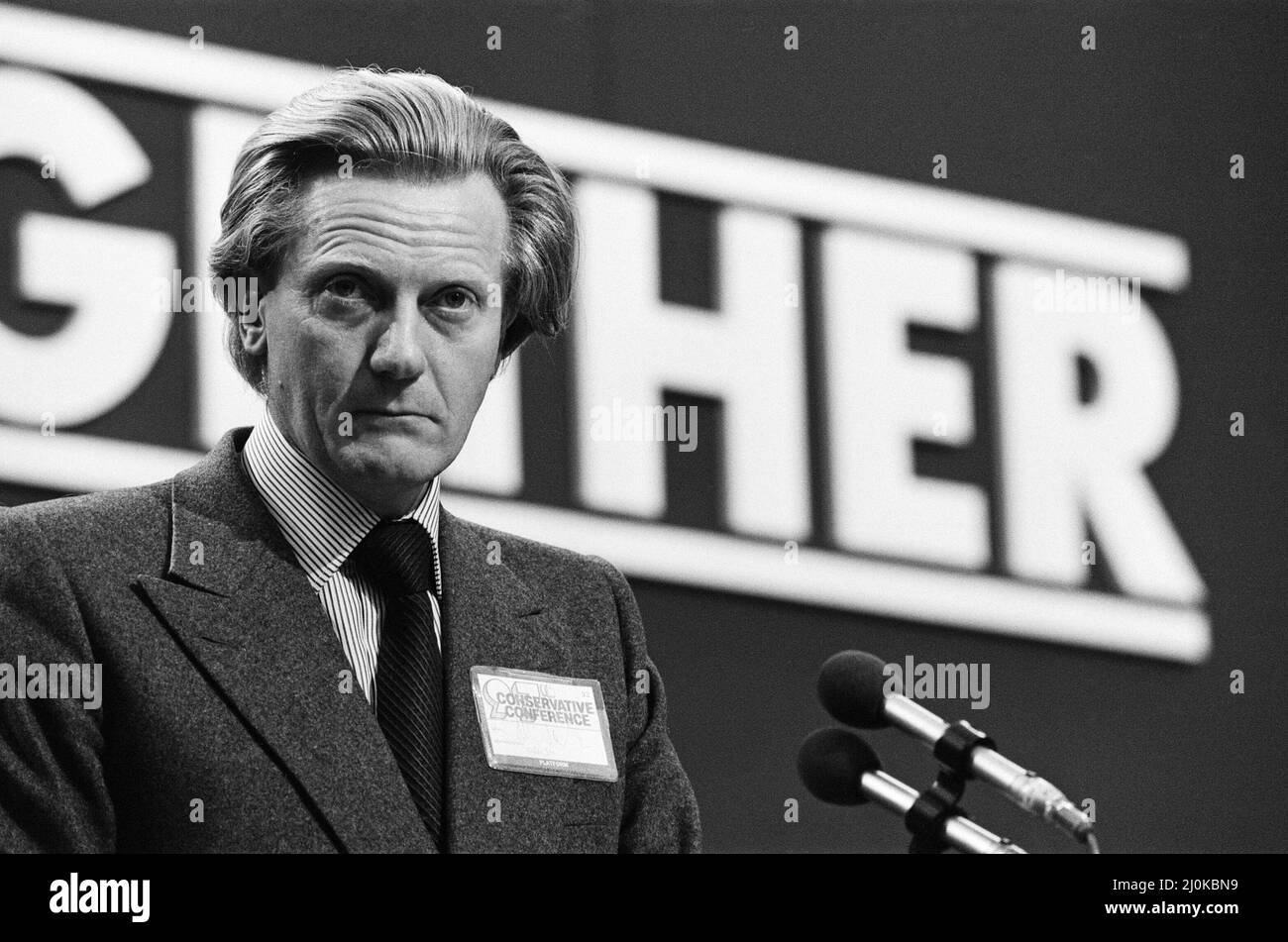 Michael Heseltine, Secretary of State for the Environment, speaking at ...