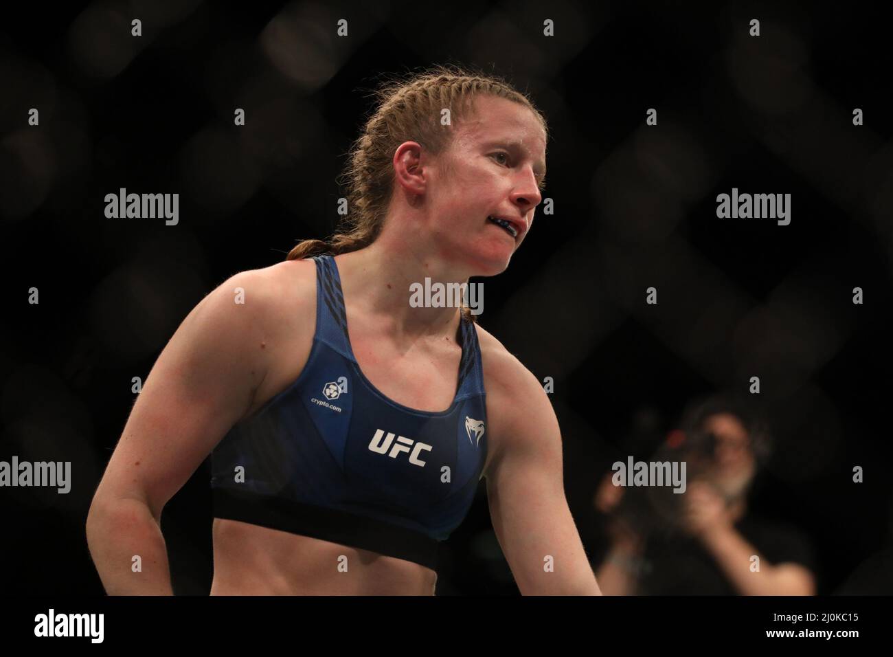 LONDON, UK - MARCH 19: Elise Reed looks on during the UFC Fight Night ...