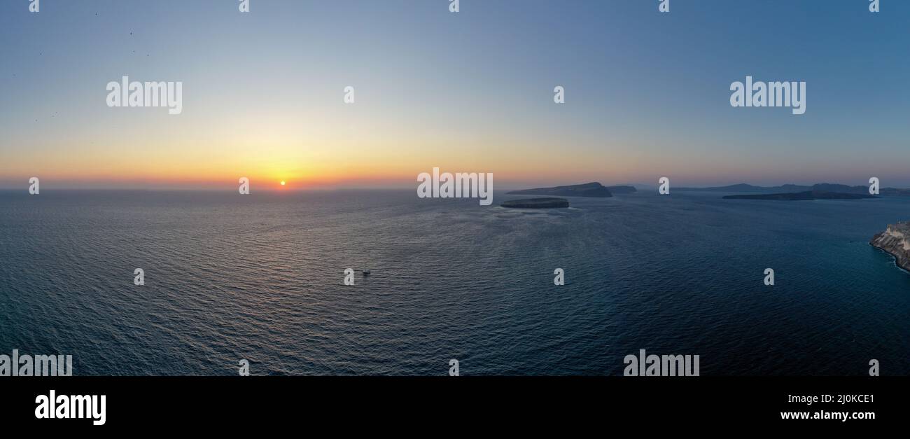 The caldera islands of Nea Kameni, Palaia Kameni, Therasia and ...