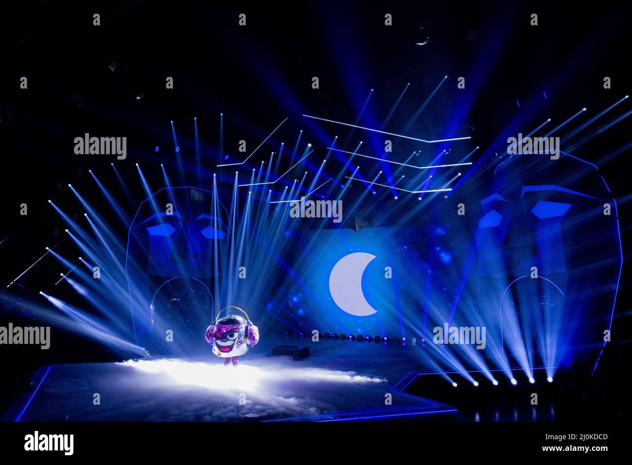 Cologne, Germany. 19th Mar, 2022. The character "The Disco Ball" is on ...