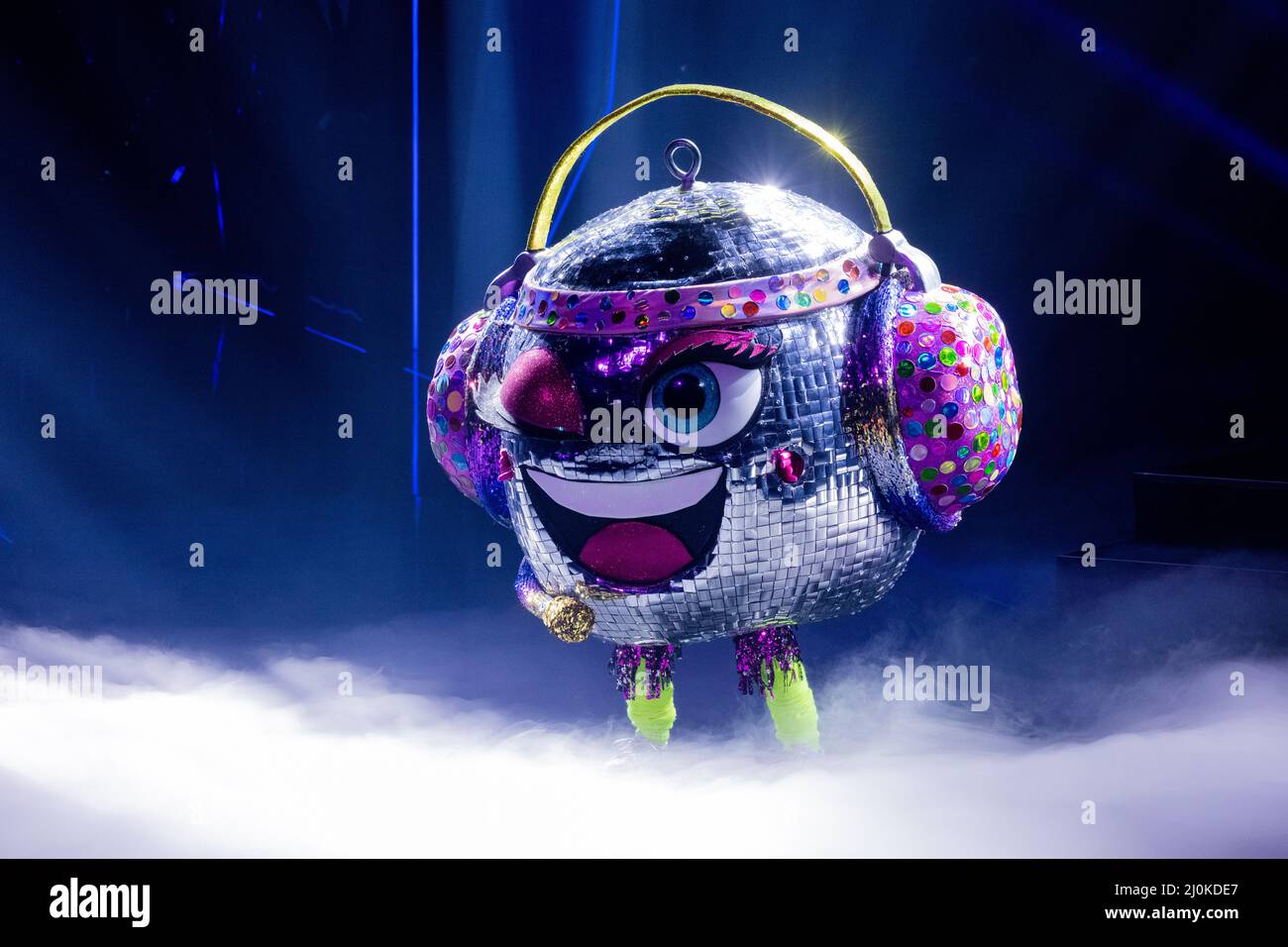 Cologne, Germany. 19th Mar, 2022. The character "The Disco Ball" is on ...