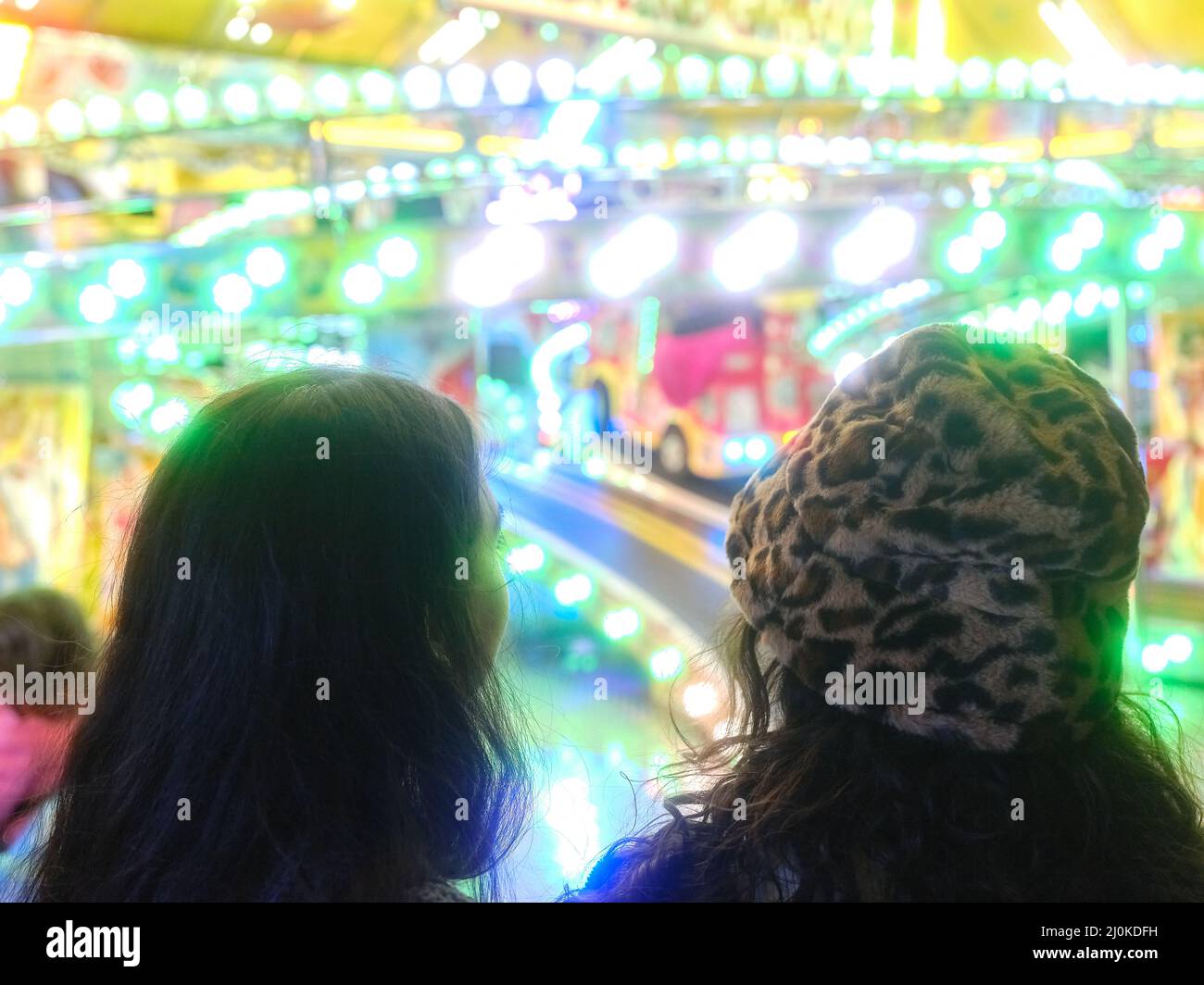 Two women standing back to back hi-res stock photography and images - Alamy