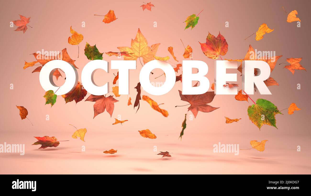 3d illustration autumn forest hi-res stock photography and images - Alamy