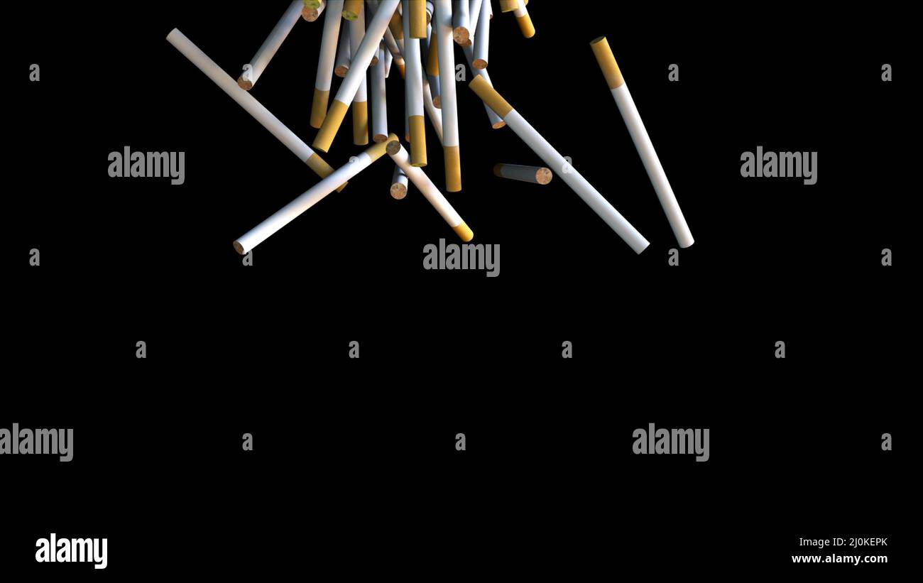 Falling cigarettes and butts Stock Photo - Alamy