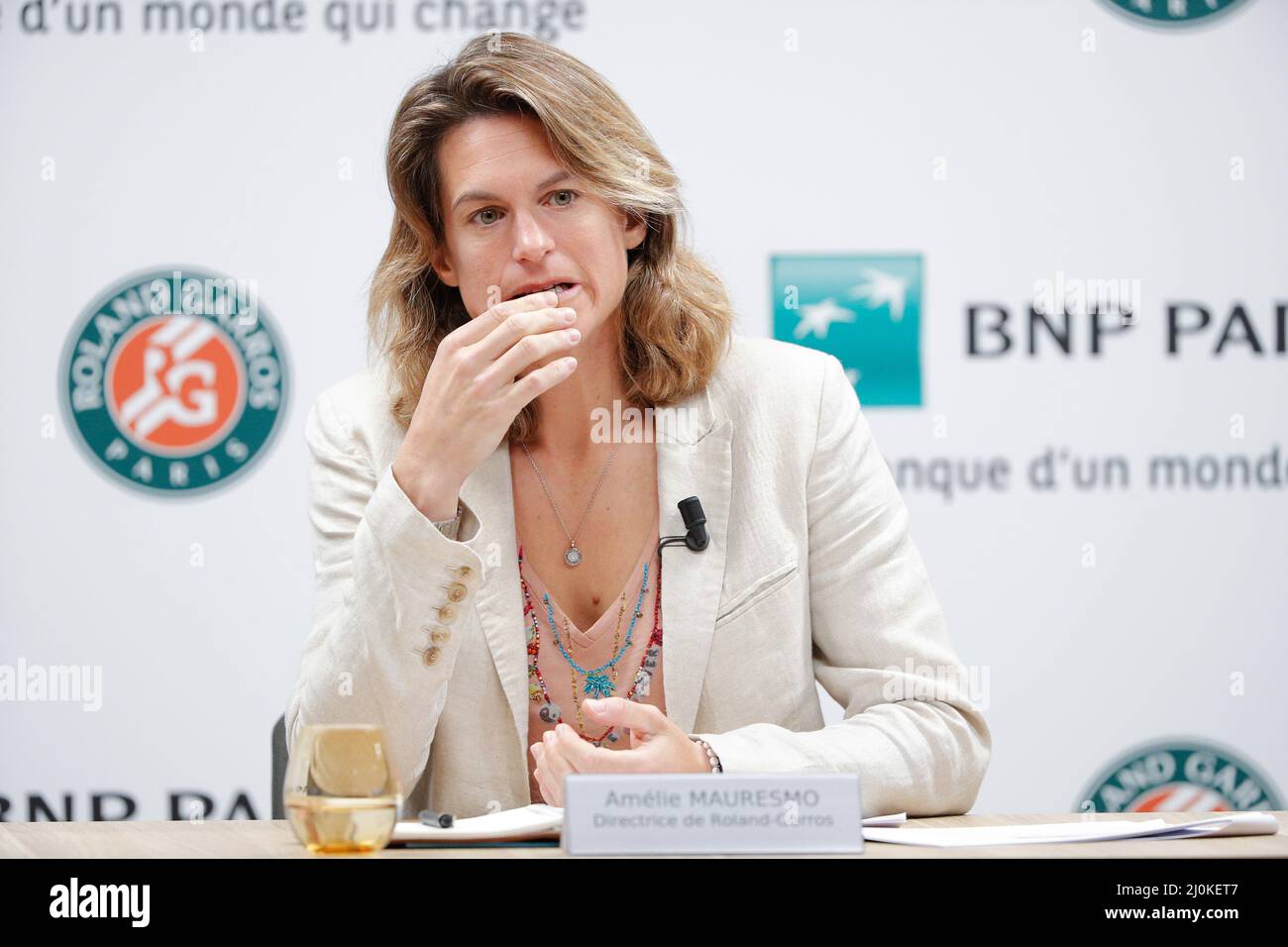 Tournament director Amelie Mauresmo during the presentation of the ...