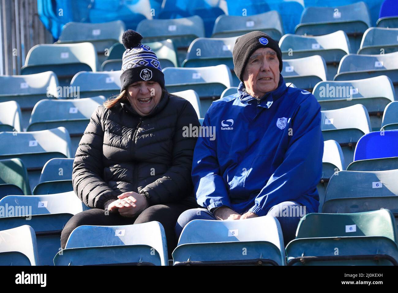 Sheffield Wednesday fans await kick off Stock Photo - Alamy