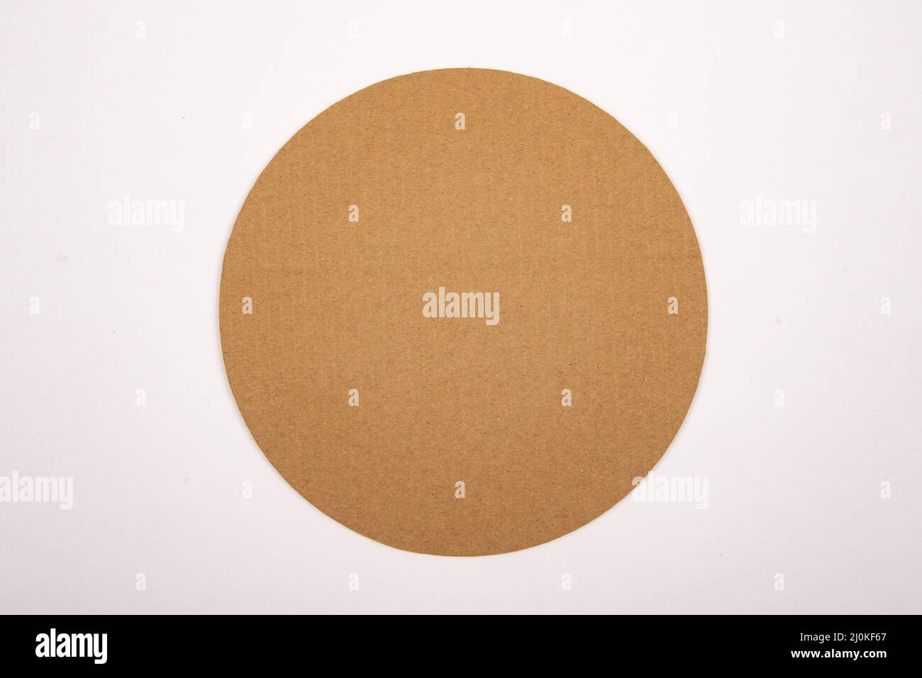 Closeup shot of round corrugated cardboard used as a design element ...