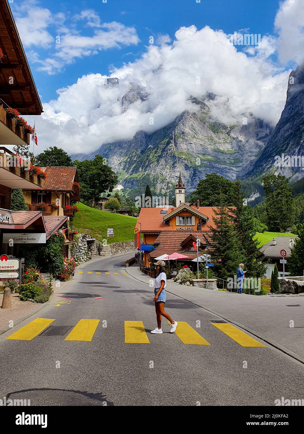 Grindelwald, Switzerland Grindelwald with parts of Mattenberg in the ...