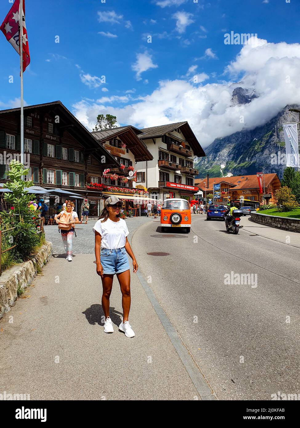 Grindelwald, Switzerland Grindelwald with parts of Mattenberg in the ...