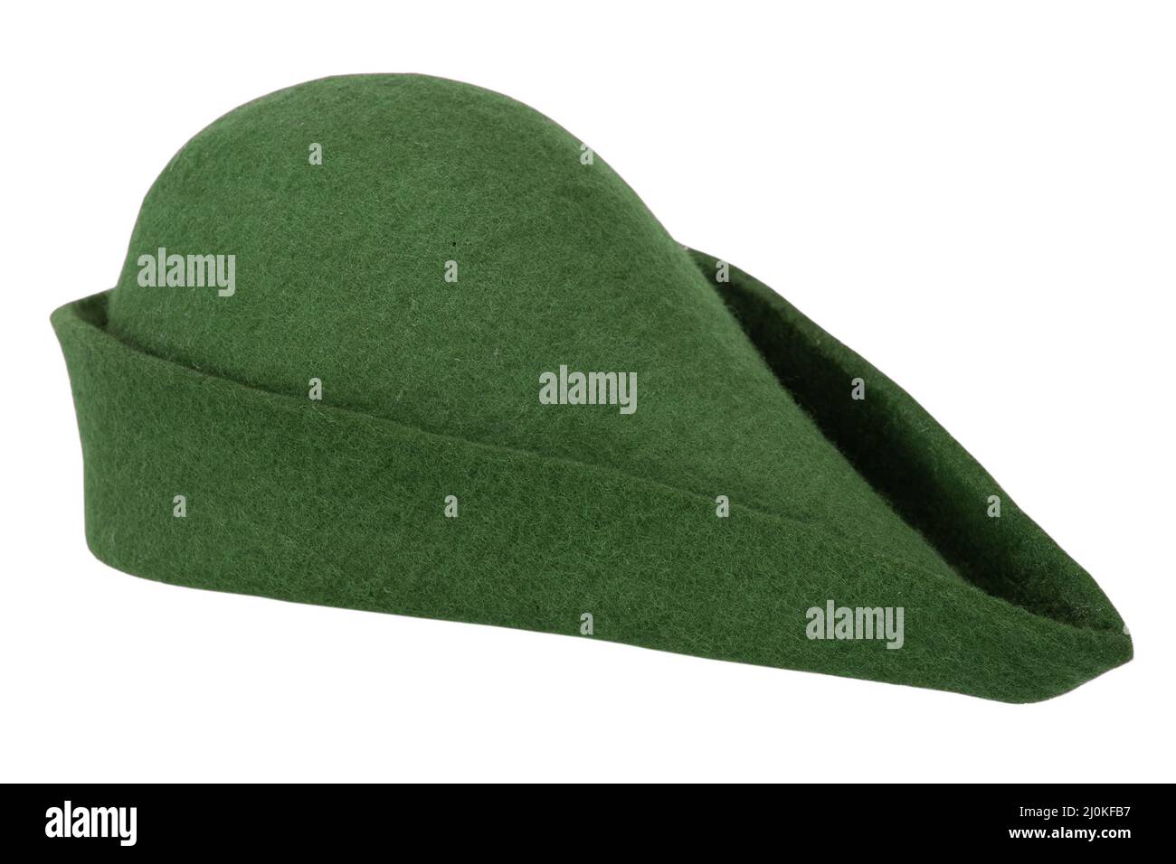 Green bycocket or bycoket. Hat that was fashionable for both men and ...