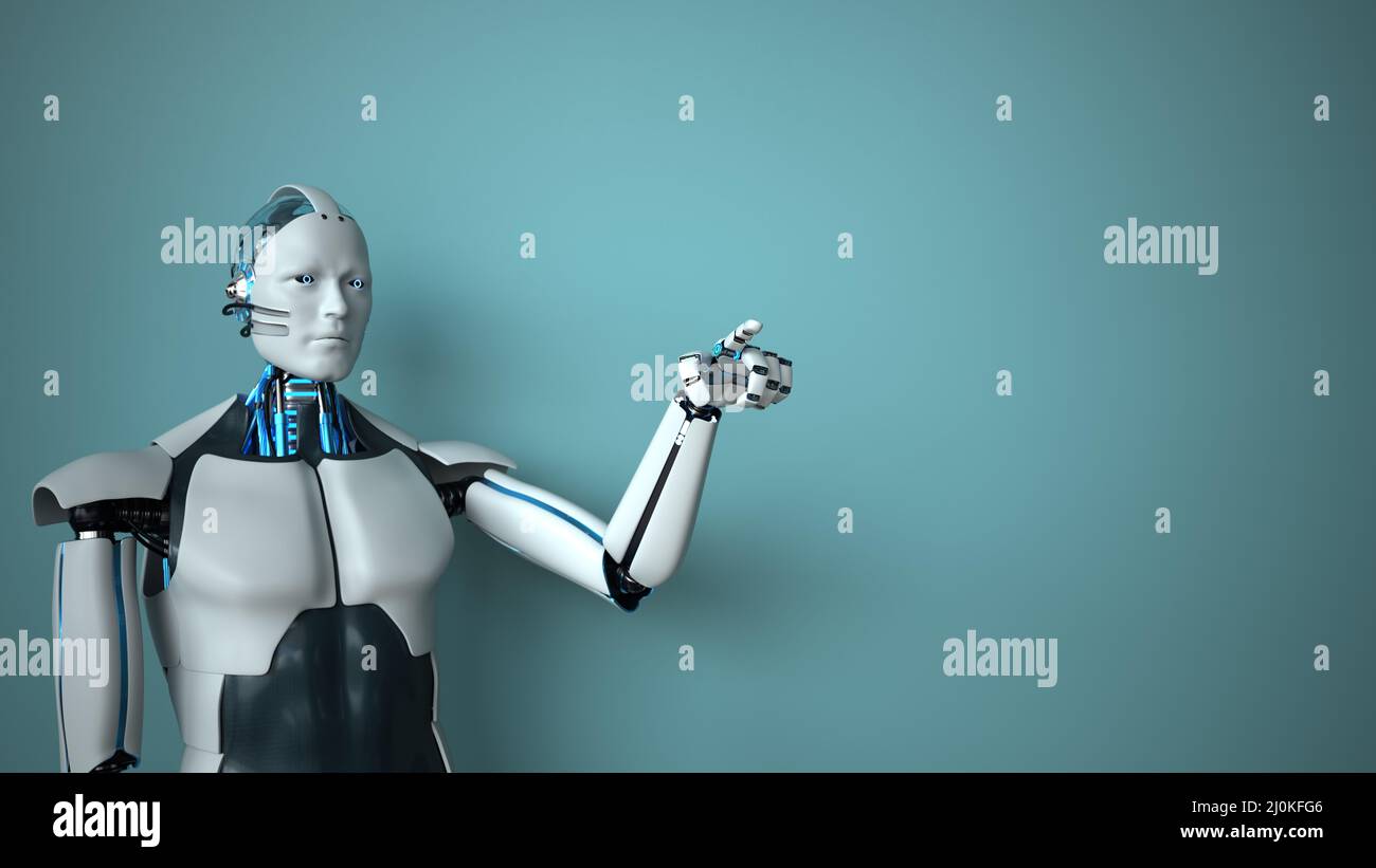 Humanoid Robot Click Stock Photo - Alamy
