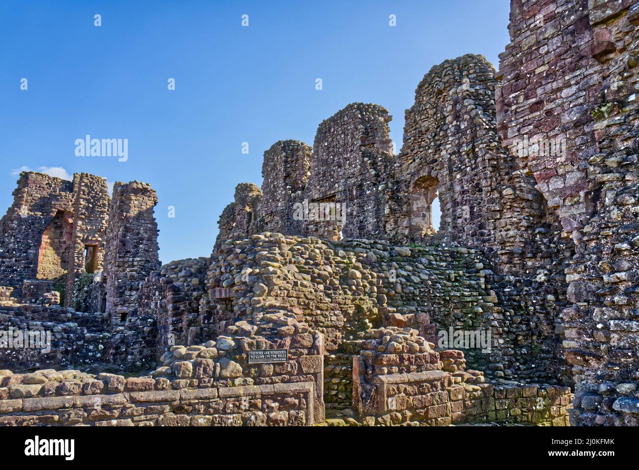 Brough Castle ruin built by William Rufus in 1092 in Cumbria England ...