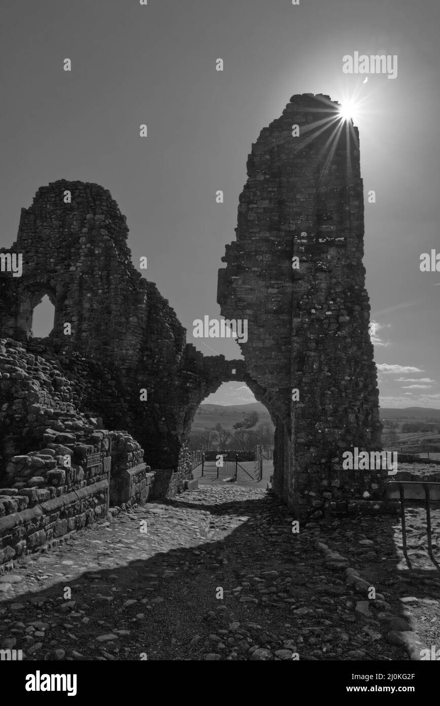 Brough Castle ruin built by William Rufus in 1092 in Cumbria England ...