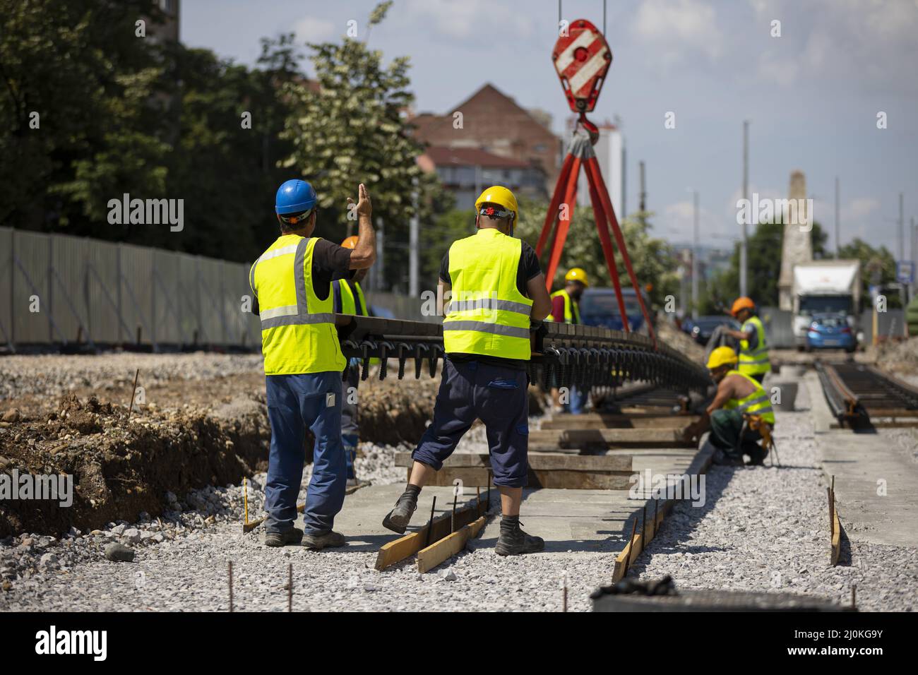 Install rails hi-res stock photography and images - Alamy
