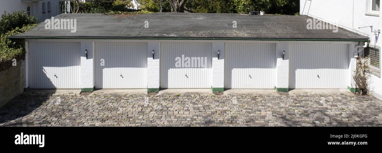 Some Garage side by side Stock Photo - Alamy