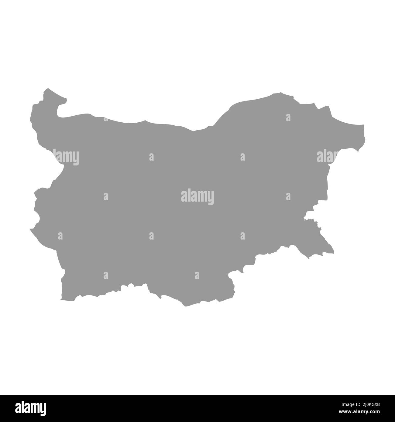 Bulgaria vector country map silhouette Stock Vector Image & Art - Alamy