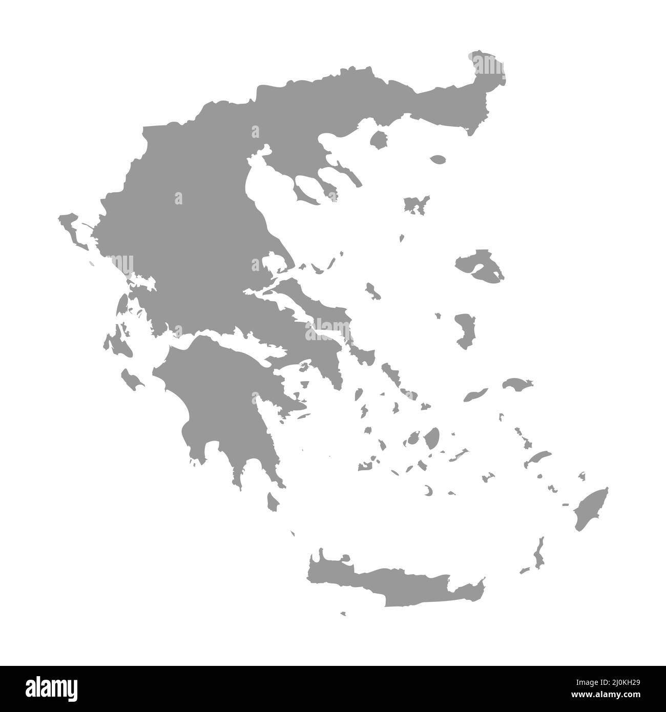 Greece vector country map silhouette Stock Vector Image & Art - Alamy
