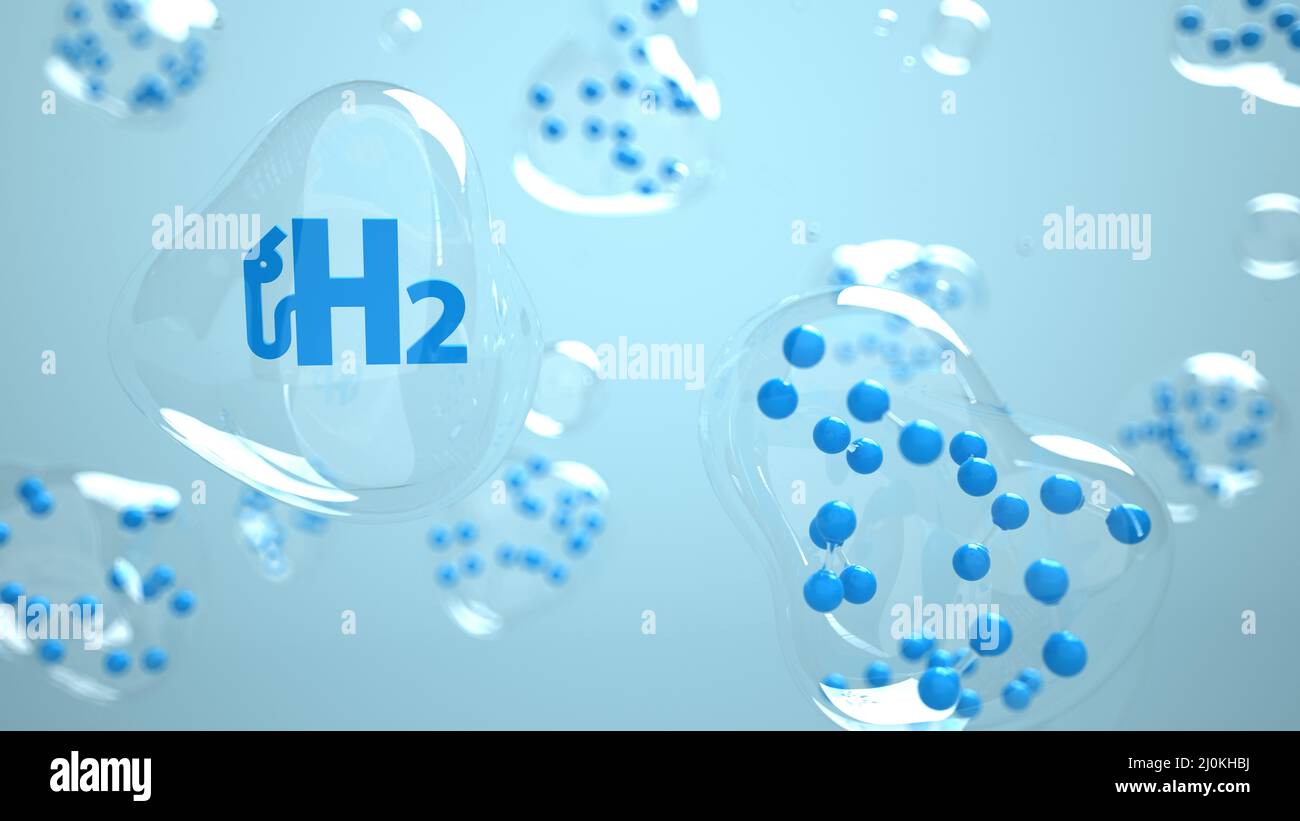 H2 Molecules Bubbles Stock Photo - Alamy