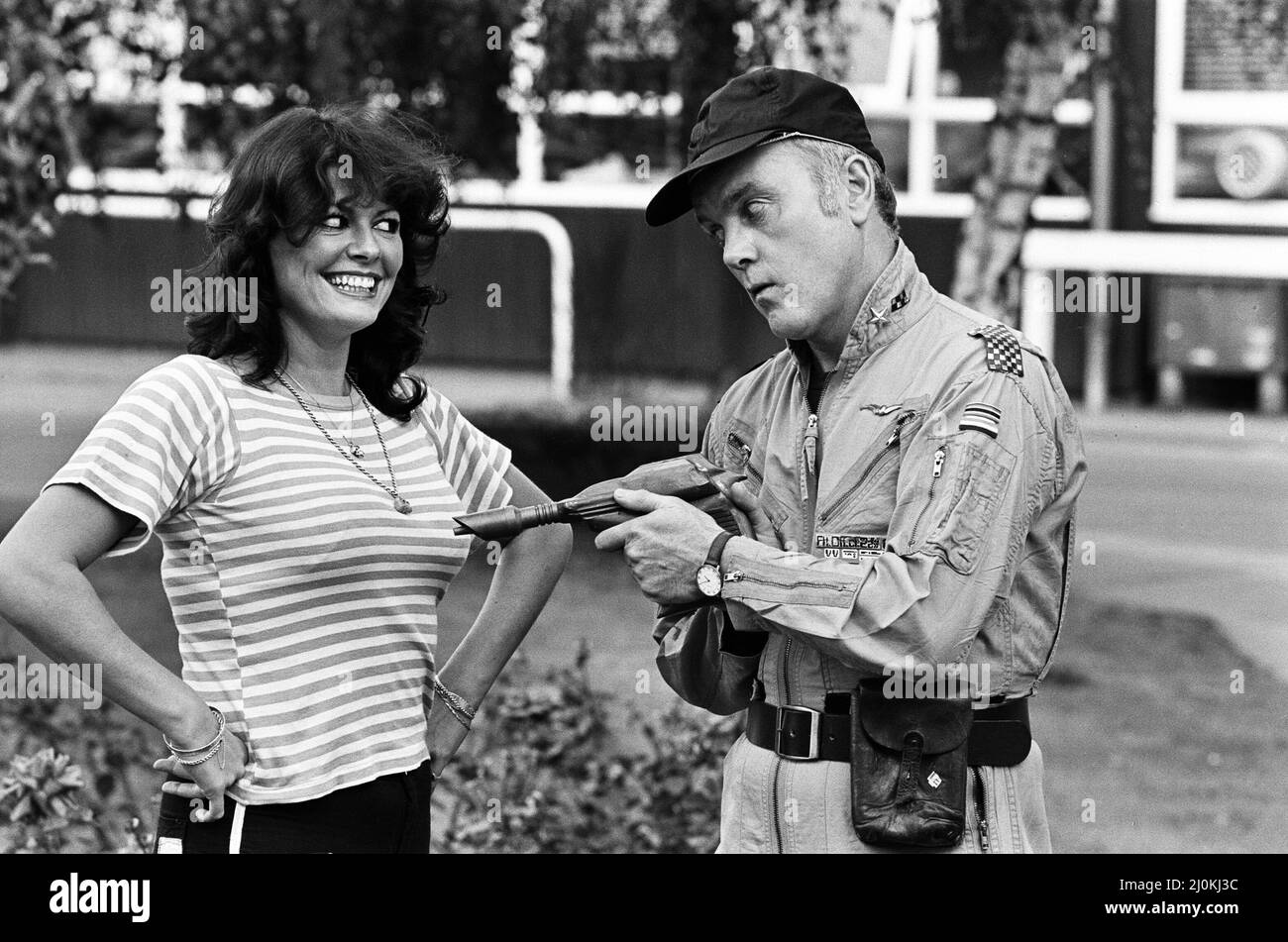 Actor Kenneth Cope and actress Ann Michelle. 28th September 1980 Stock ...