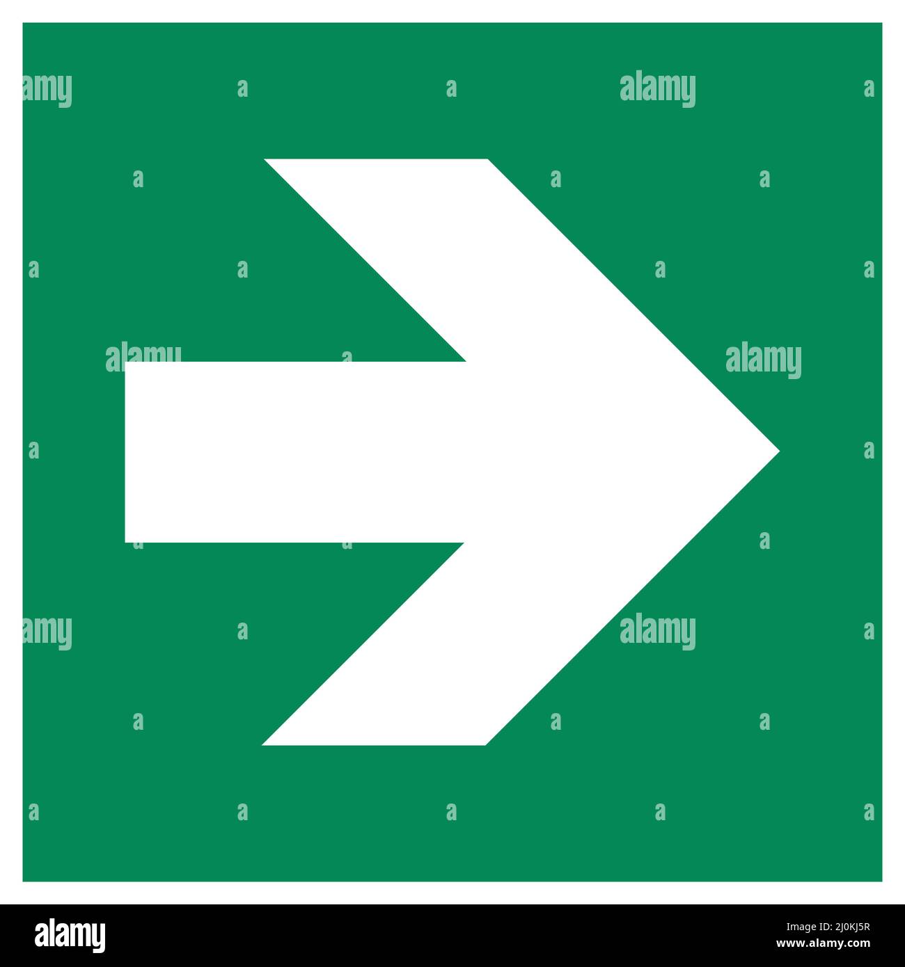 ISO 7010 E005 – Direction arrow (90° angle) sign Stock Vector Image ...