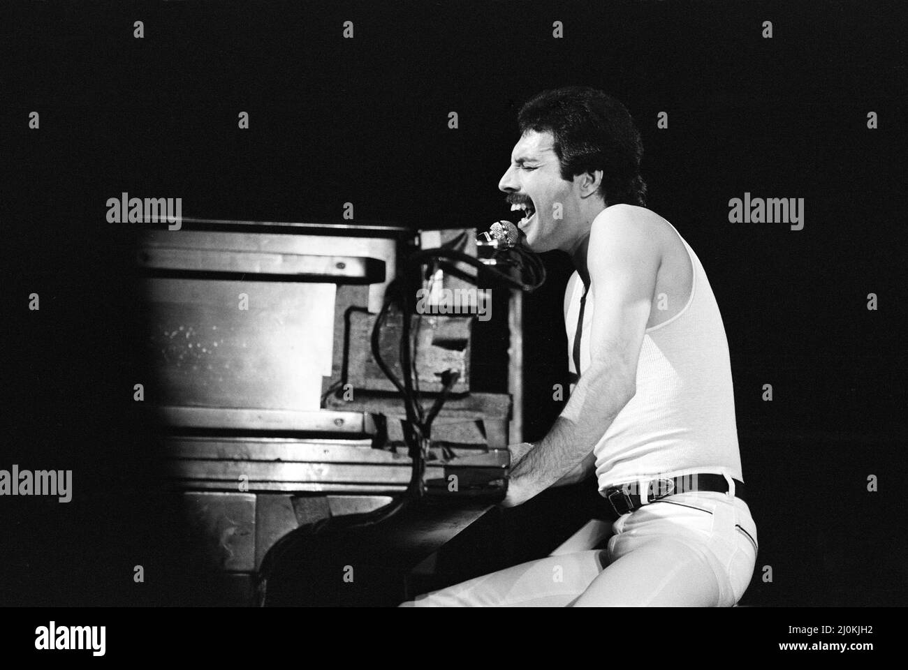 British Rock group Queen performing at the NEC in Birmingham.Picture is ...