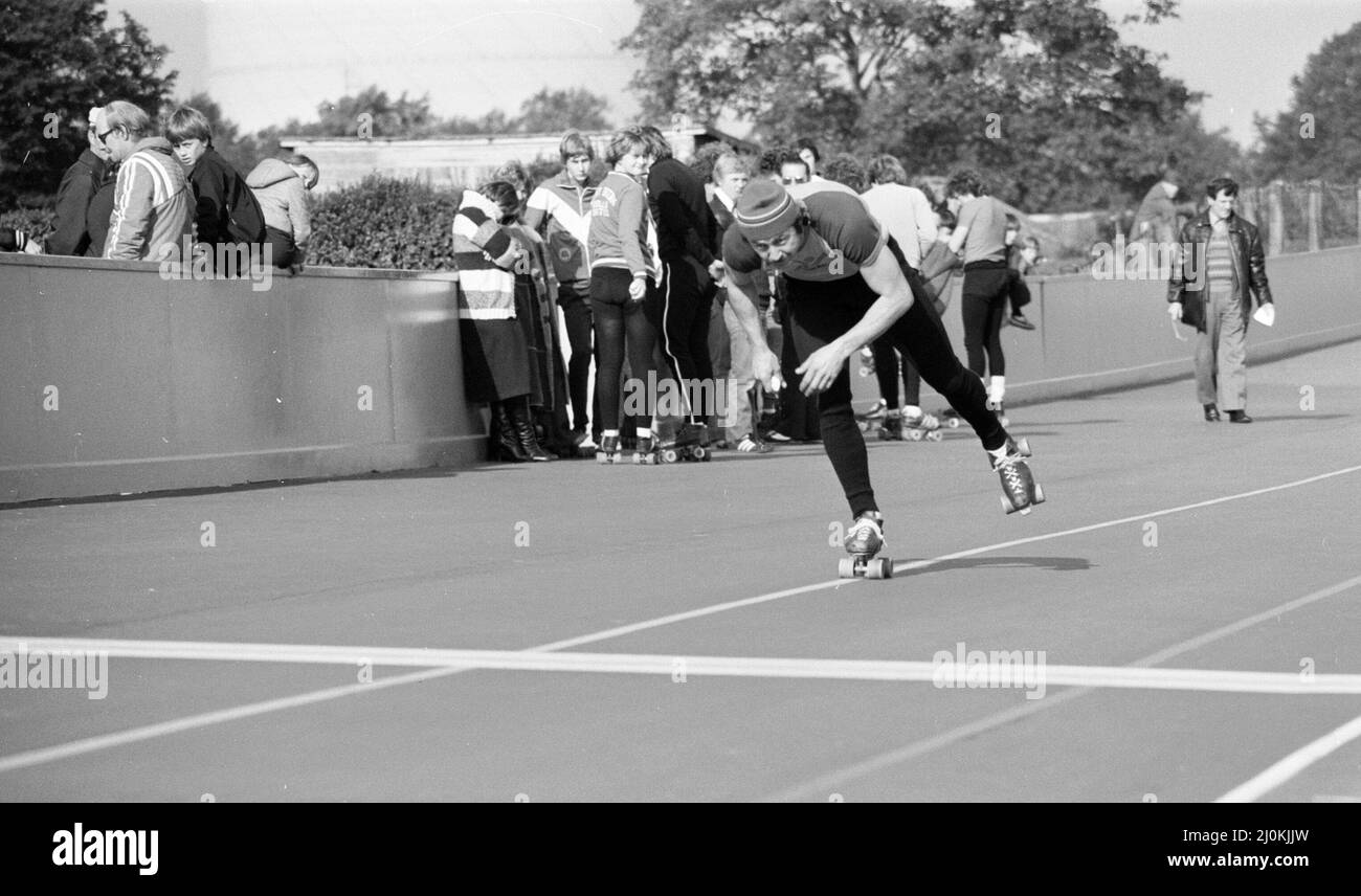 Speed Skating, Reading, Berkshire, England, October 1980 Stock Photo ...