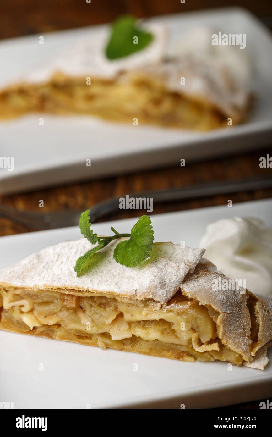 Austrian apfelstrudel hi-res stock photography and images - Alamy