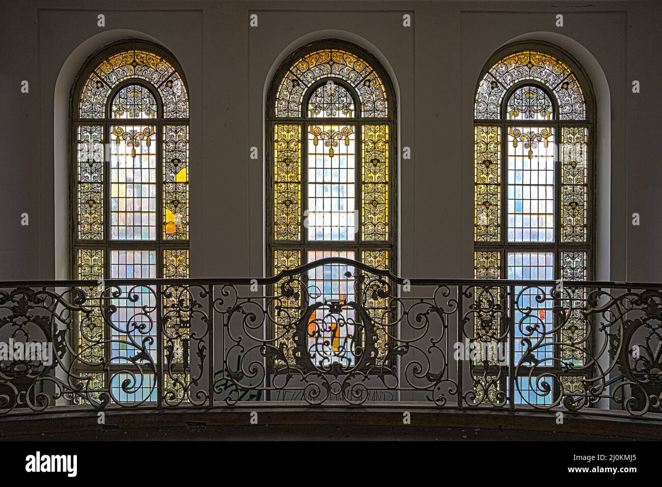 Representative staircase in the entrance hall of the old police ...