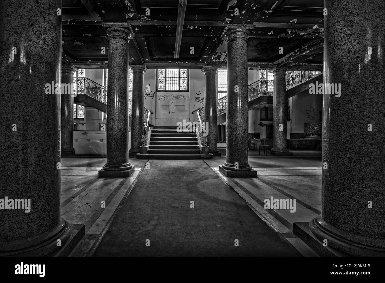 Representative staircase in the entrance hall of the old police ...