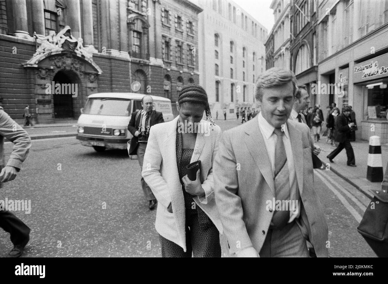 Scenes outside the Old Bailey during the trial of Peter Sutcliffe, the ...