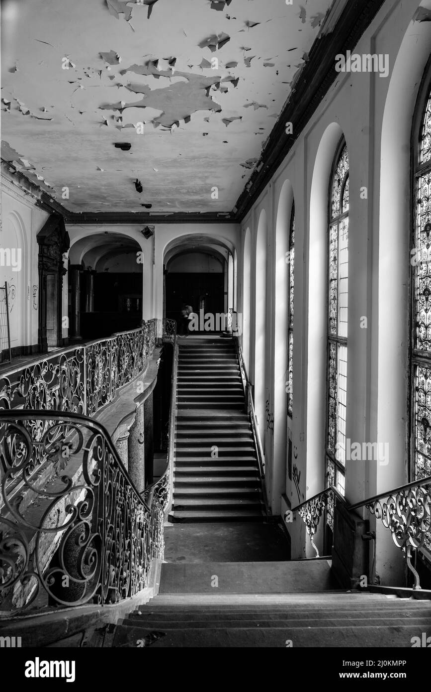 Representative staircase in the entrance hall of the old police ...