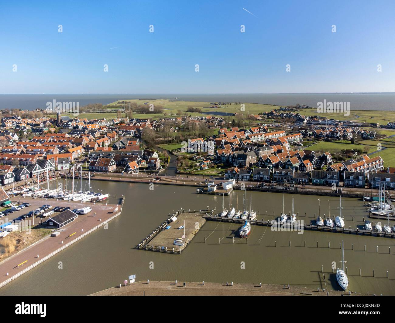 Aerial view dutch town located hi-res stock photography and images - Alamy