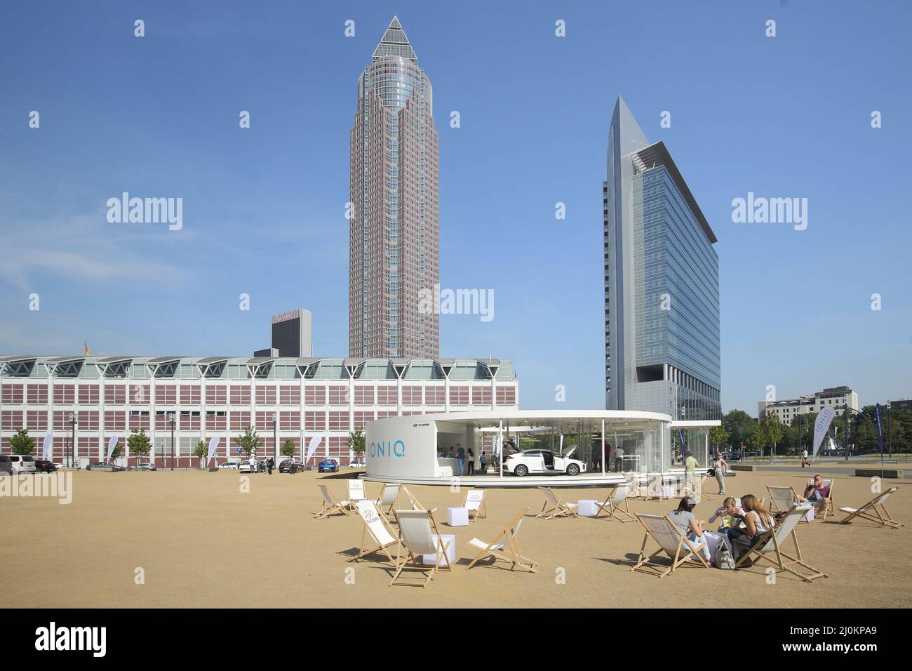 Messeturm and Kastor at the exhibition center in Frankfurt, Hesse ...