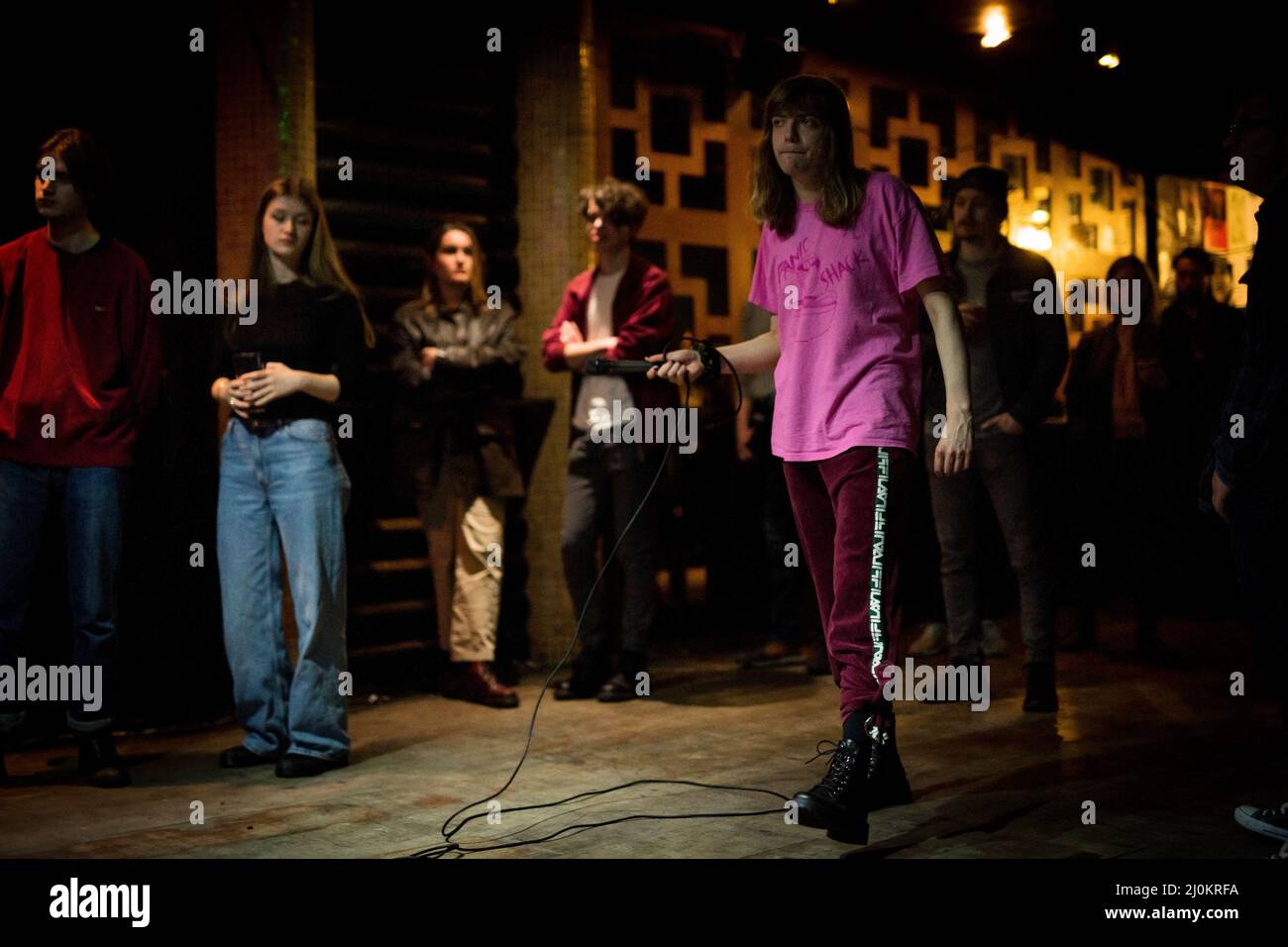 Edinburgh, Scotland. Sat 19 March 2022. Brighton post-punk band DITZ ...